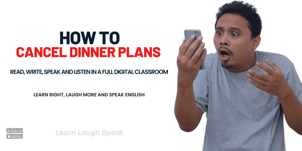 How to cancel plans in English without offending