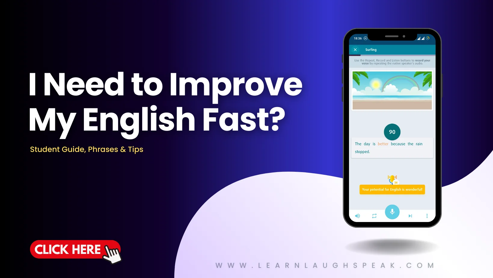 How to Improve My English Fast & Easily - Learn Laugh Speak