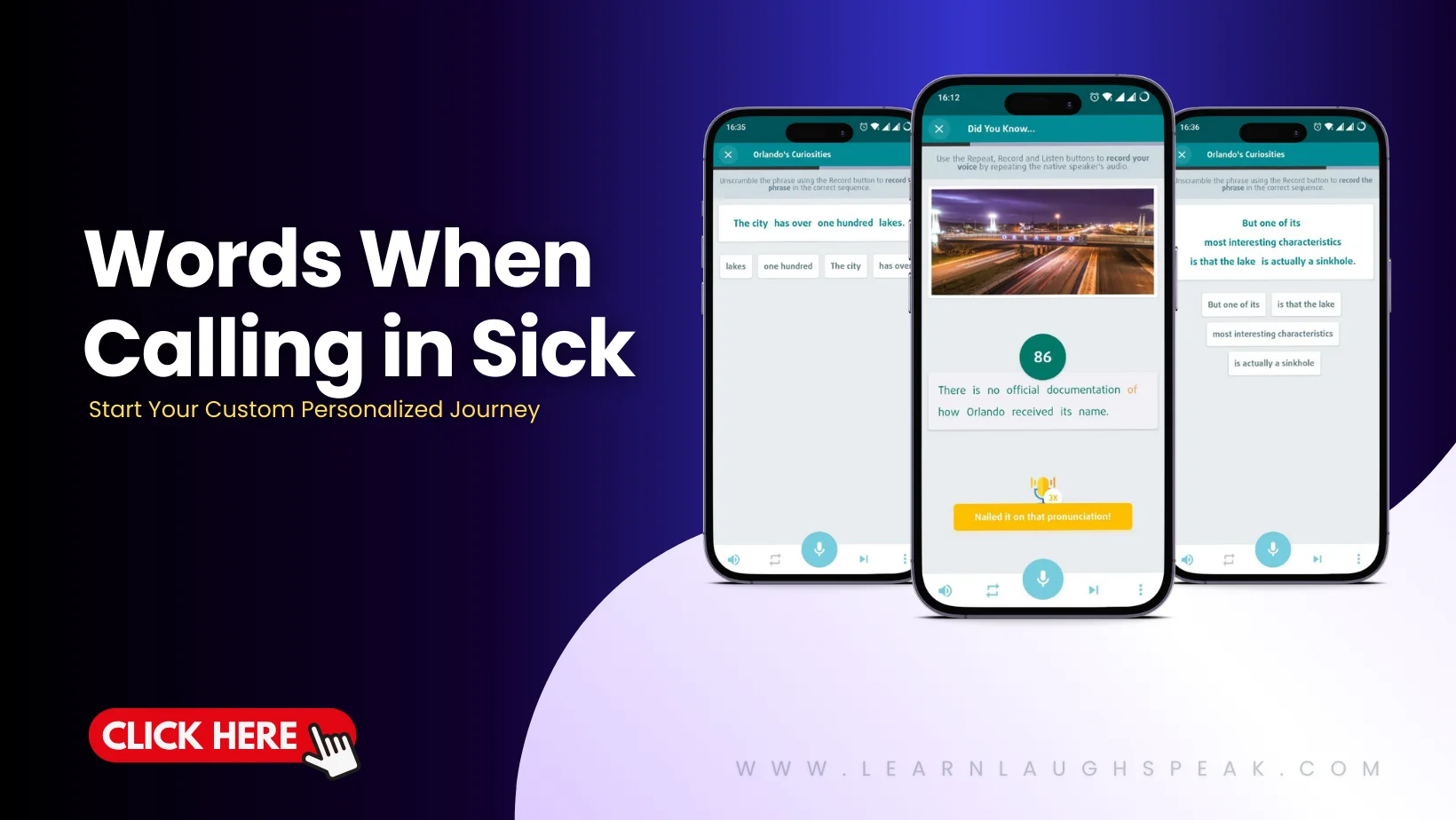 Commonly Used Words When Calling in Sick - Learn Laugh Speak